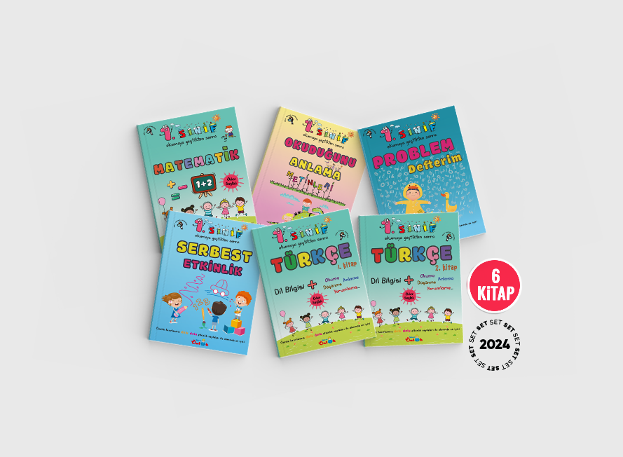 Mavi Önlük 1. Sınıf Etkinlik Kitabı | Set (6 Kitap) - Mavi Önlük Yayınları